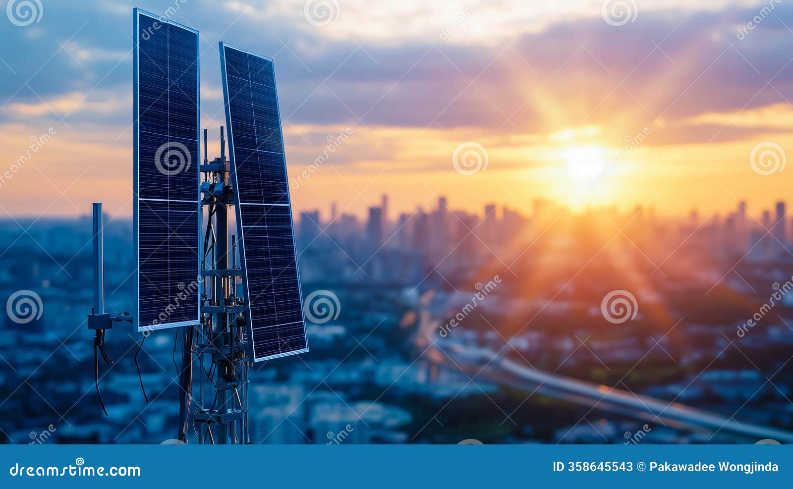 Cell Antenna Tower, Telecom Communication Cell Vector Illustration ...