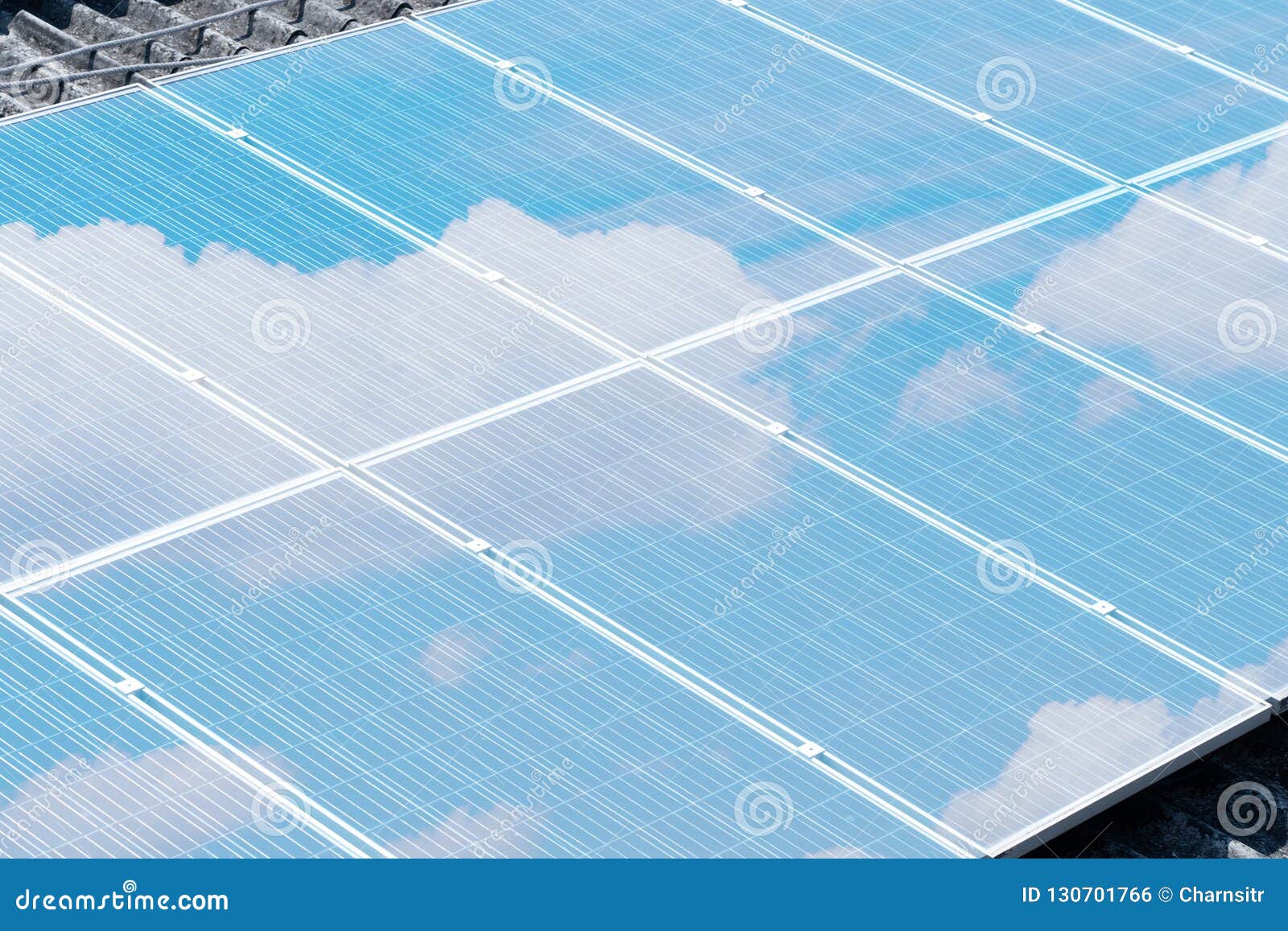 Solar Cell on the Building Roof Stock Photo - Image of electricity ...