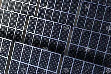 Solar Cell Energy Panels Arranged in Grid Stock Illustration ...