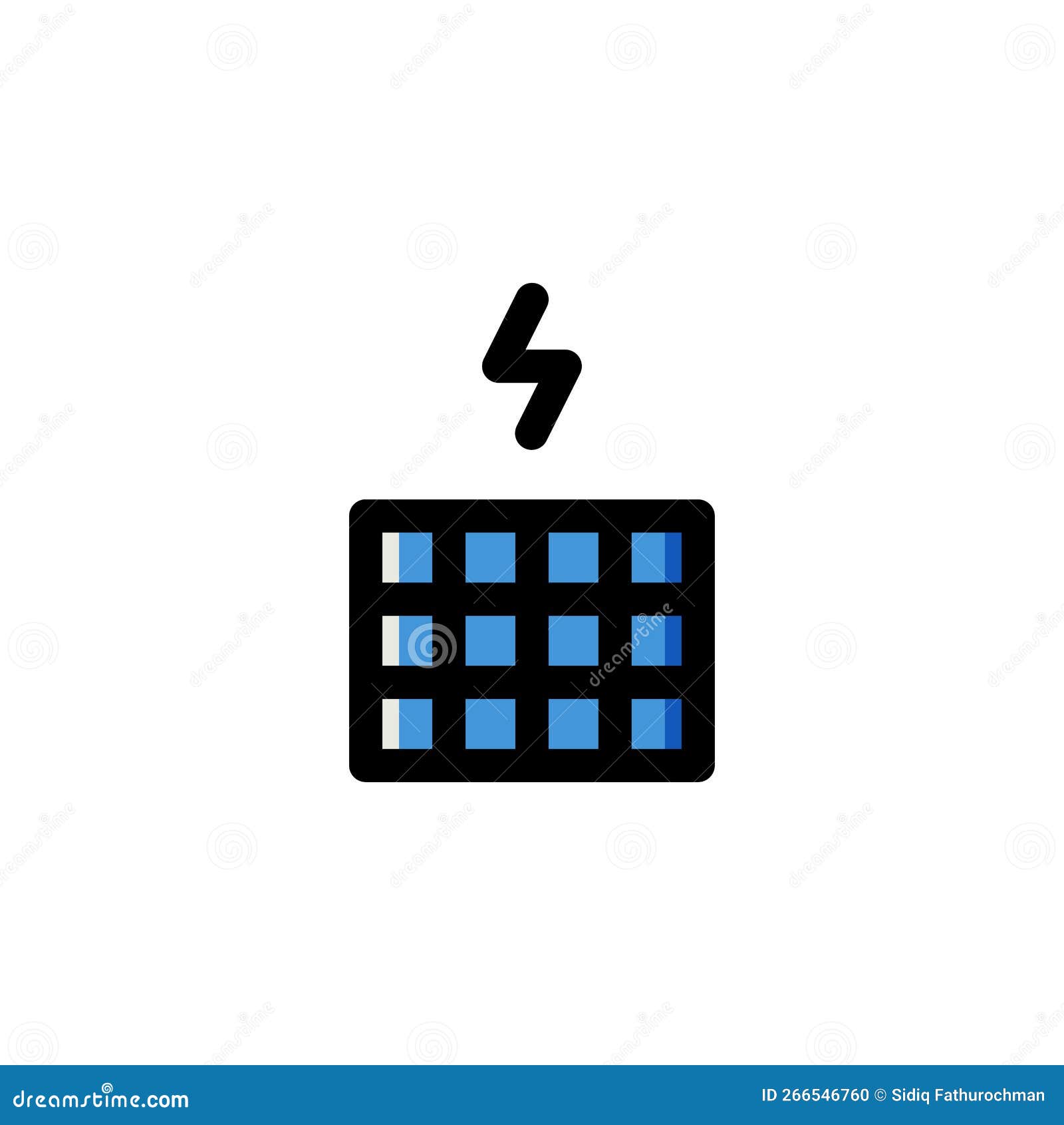 Solar Cell Icon stock vector. Illustration of panel - 266546760
