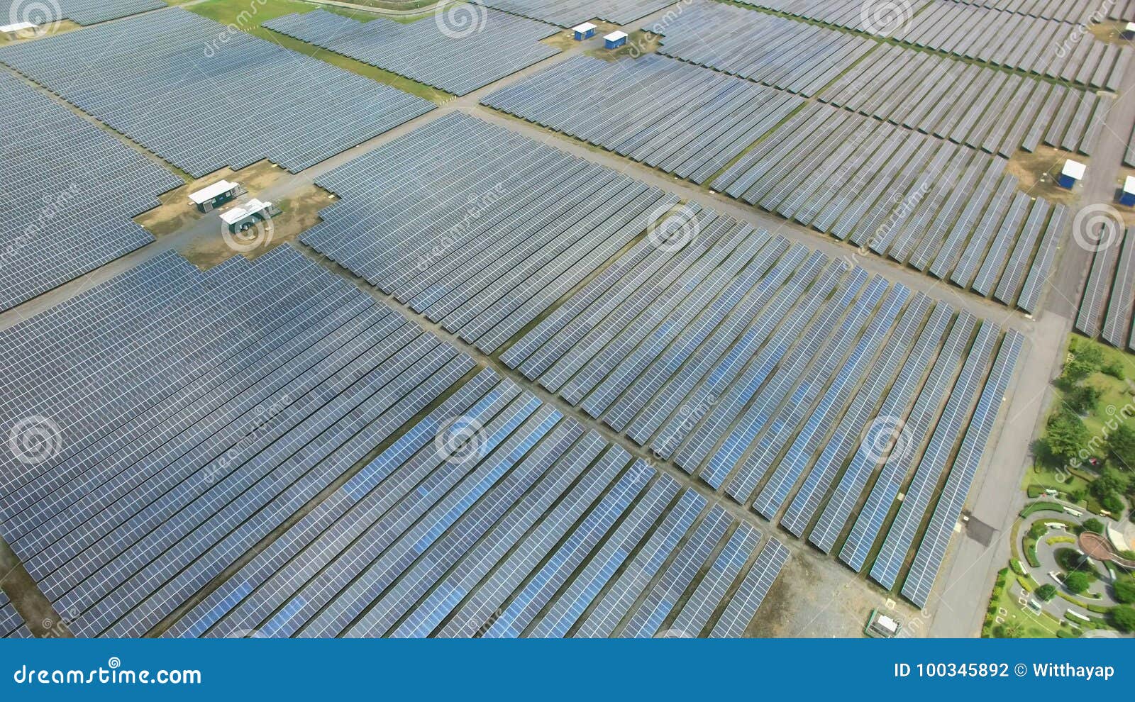 Solar cell farm stock photo. Image of plant, energy - 100345892