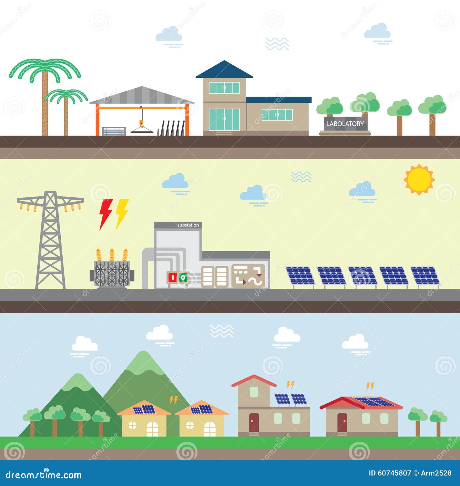 Solar cell graphic stock vector. Illustration of production - 60745807