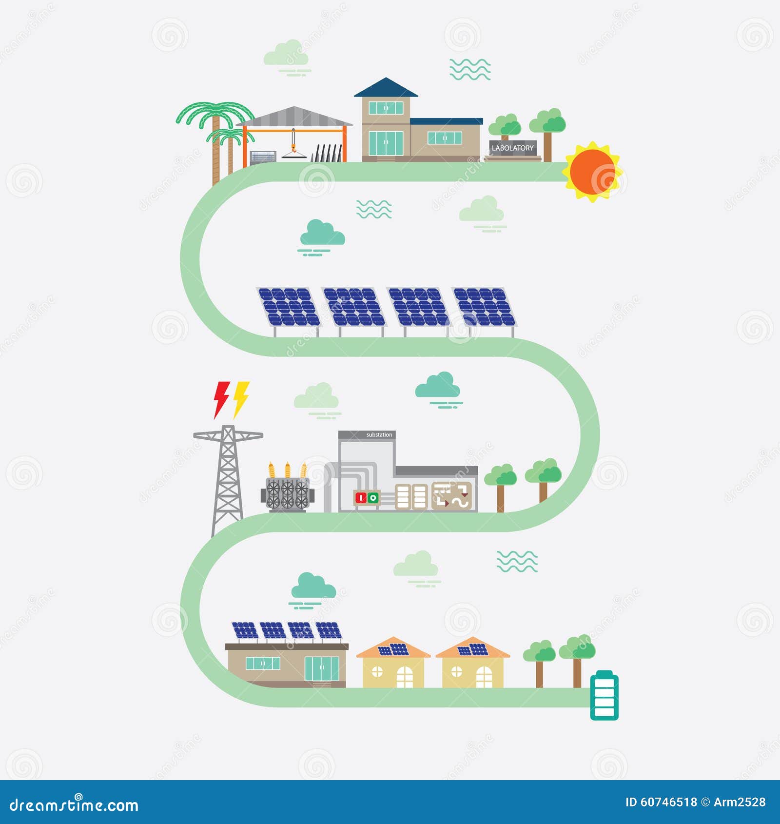 Solar cell graphic stock vector. Illustration of light - 60746518