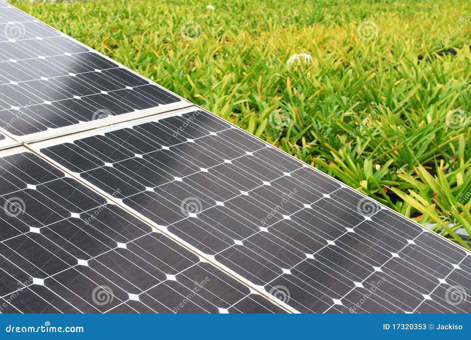 Solar Cell and Green Garden Stock Image - Image of field, energy: 17320353