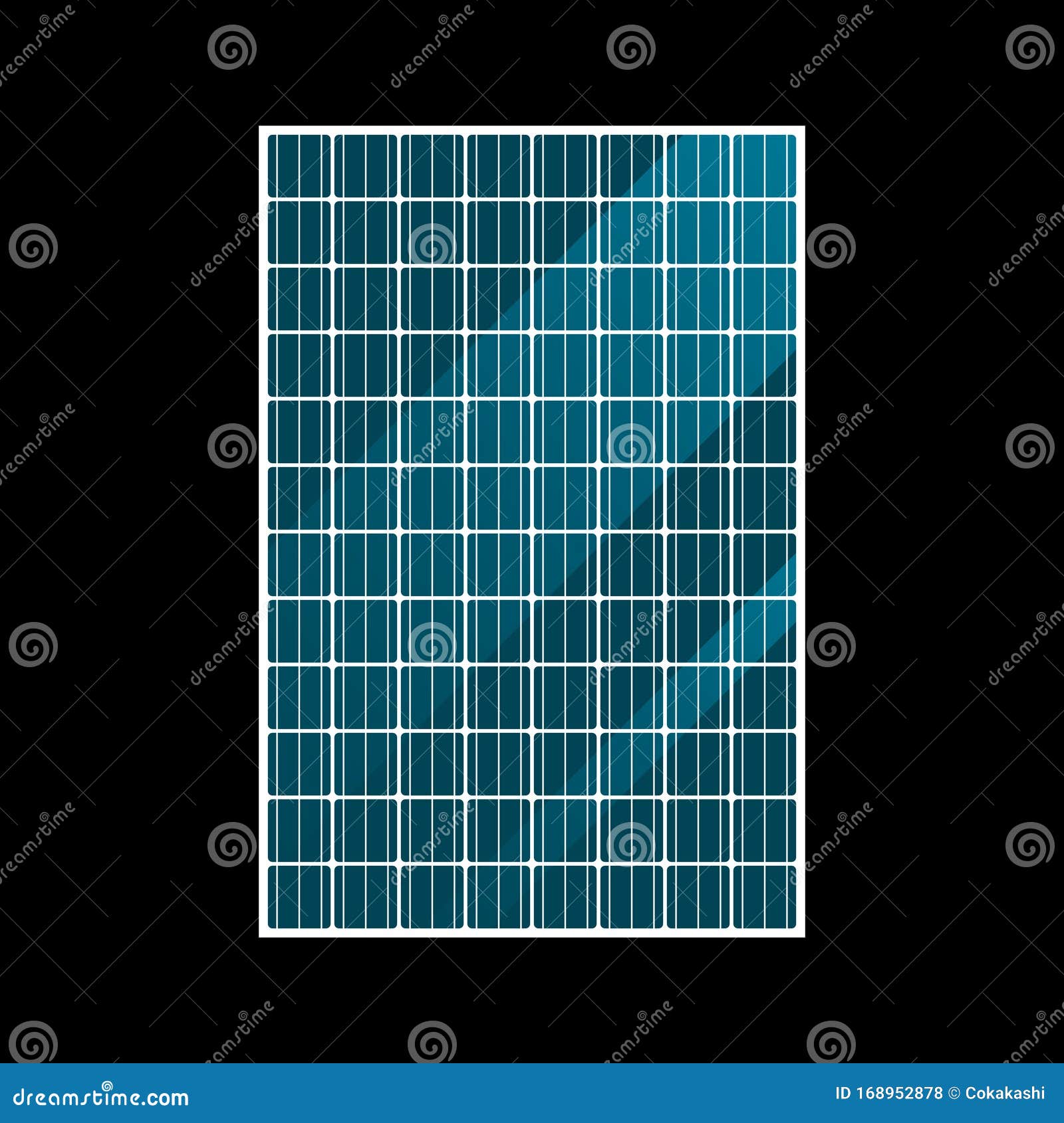 Solar Cell Panel Front View Surface. Stock Vector - Illustration of ...