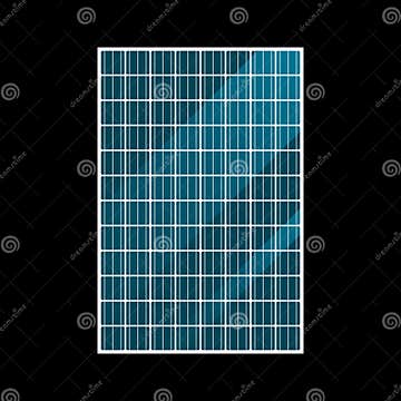 Solar Cell Panel Front View Surface. Stock Vector - Illustration of ...