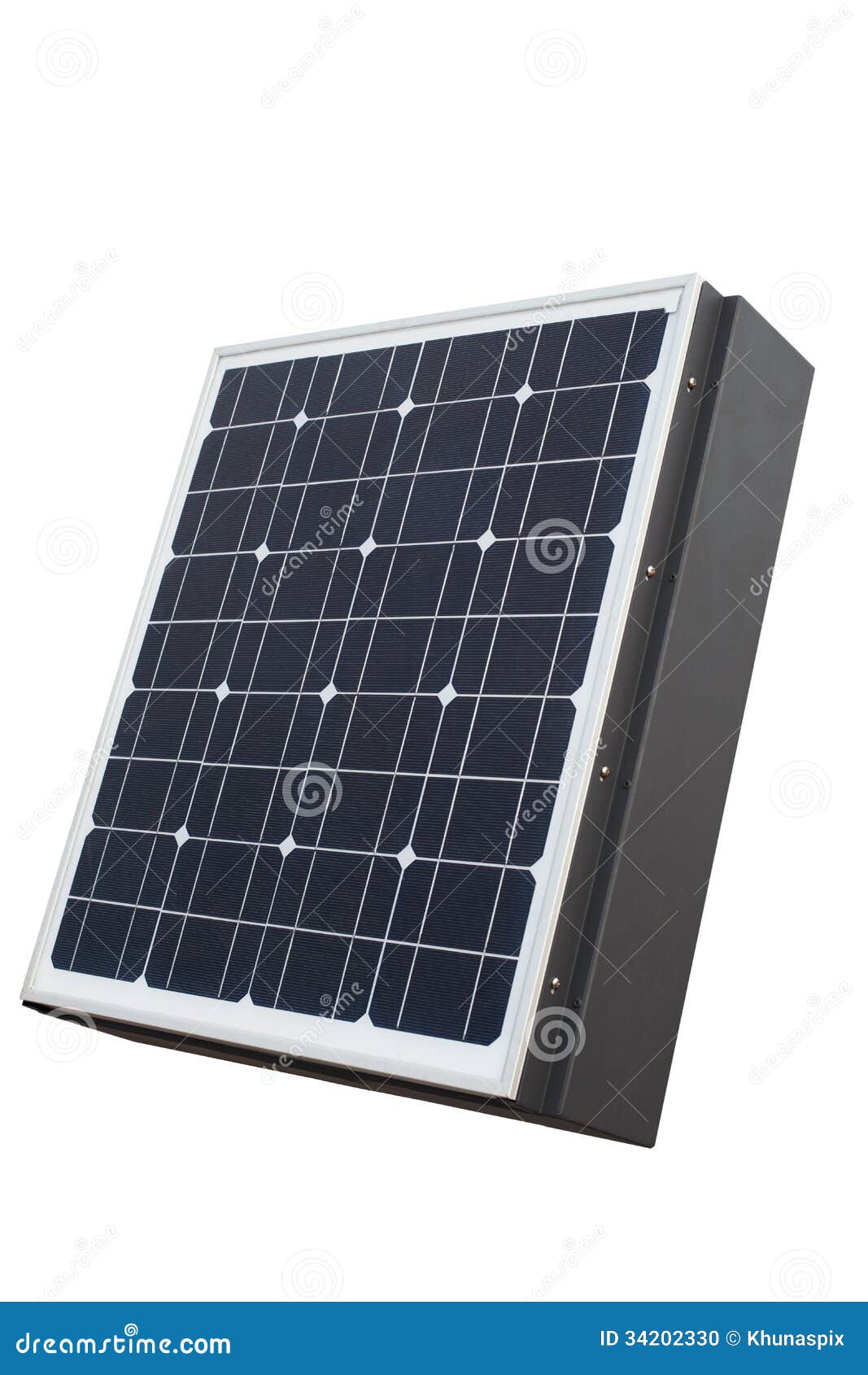 Solar Cell Panel Isolated White Background Stock Photo - Image of ...