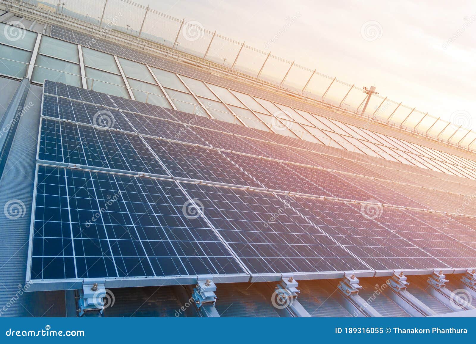 Solar Cell Panels on Rooftop , Save Energy Concept Stock Image - Image ...