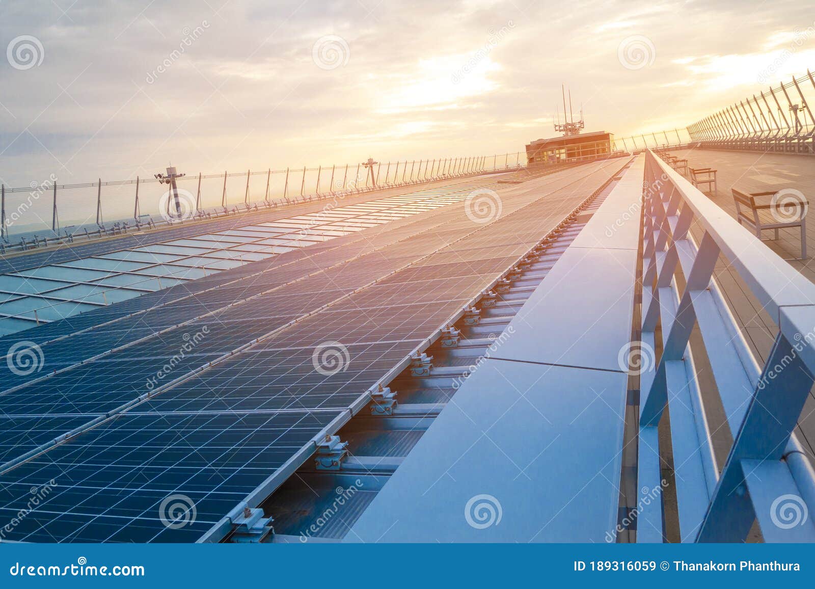 Solar Cell Panels on Rooftop , Save Energy Concept Stock Image - Image ...