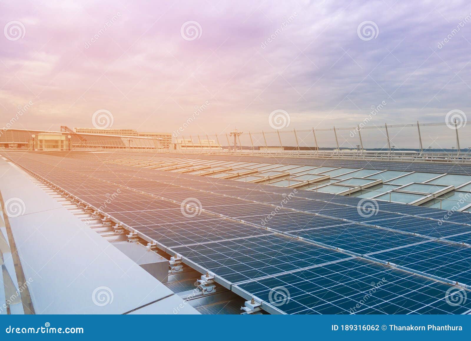 Solar Cell Panels on Rooftop , Save Energy Concept Stock Photo - Image ...