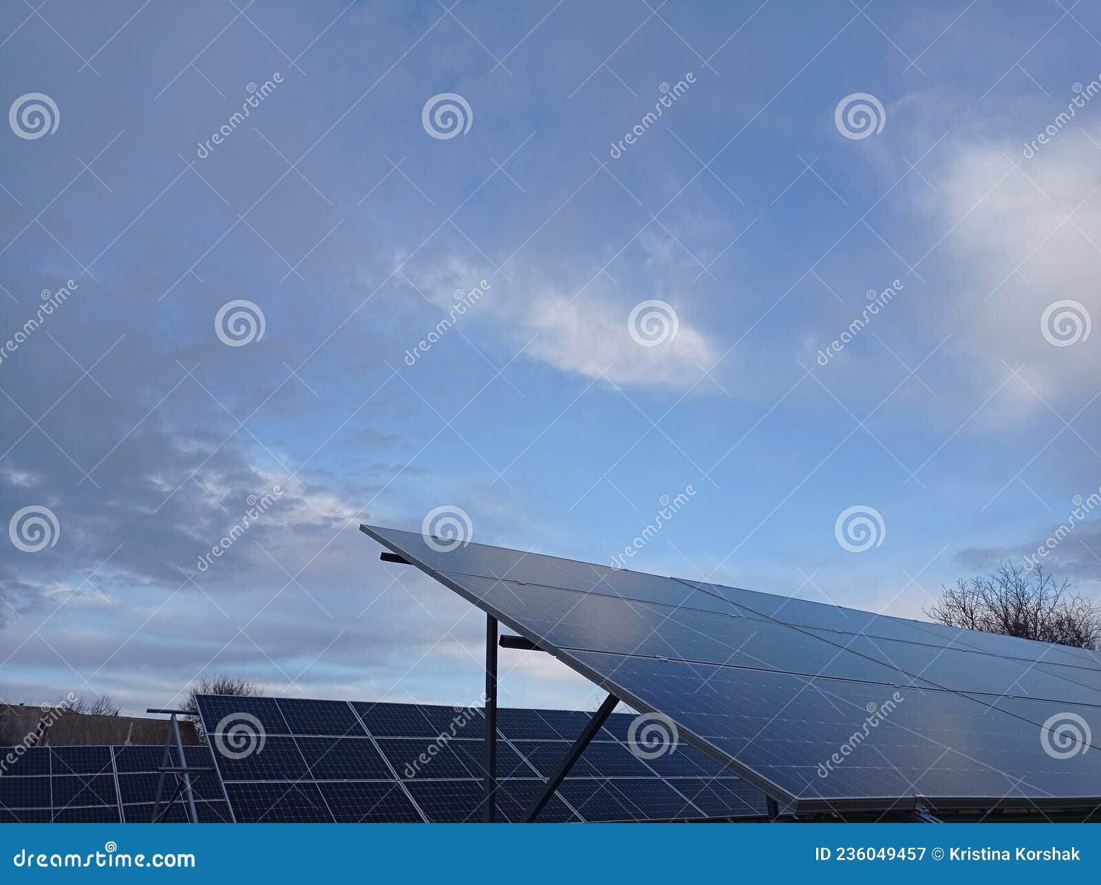 Solar Cell Panels in Ukrainian Village, Alternative Energy Sources ...