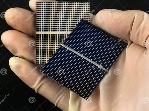 Solar cell research stock image. Image of engineering - 1025747
