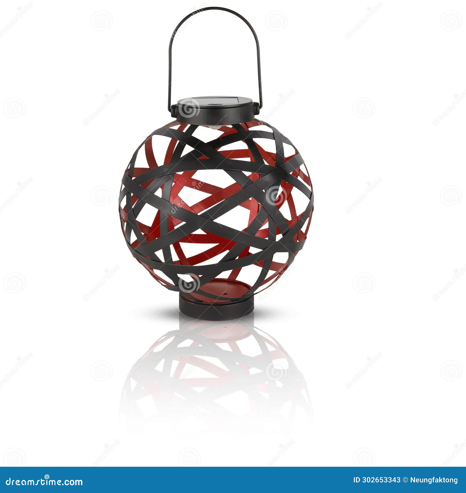 Solar Cell Steel Lamp, Grid Type Cut Out Isolated White Background with ...