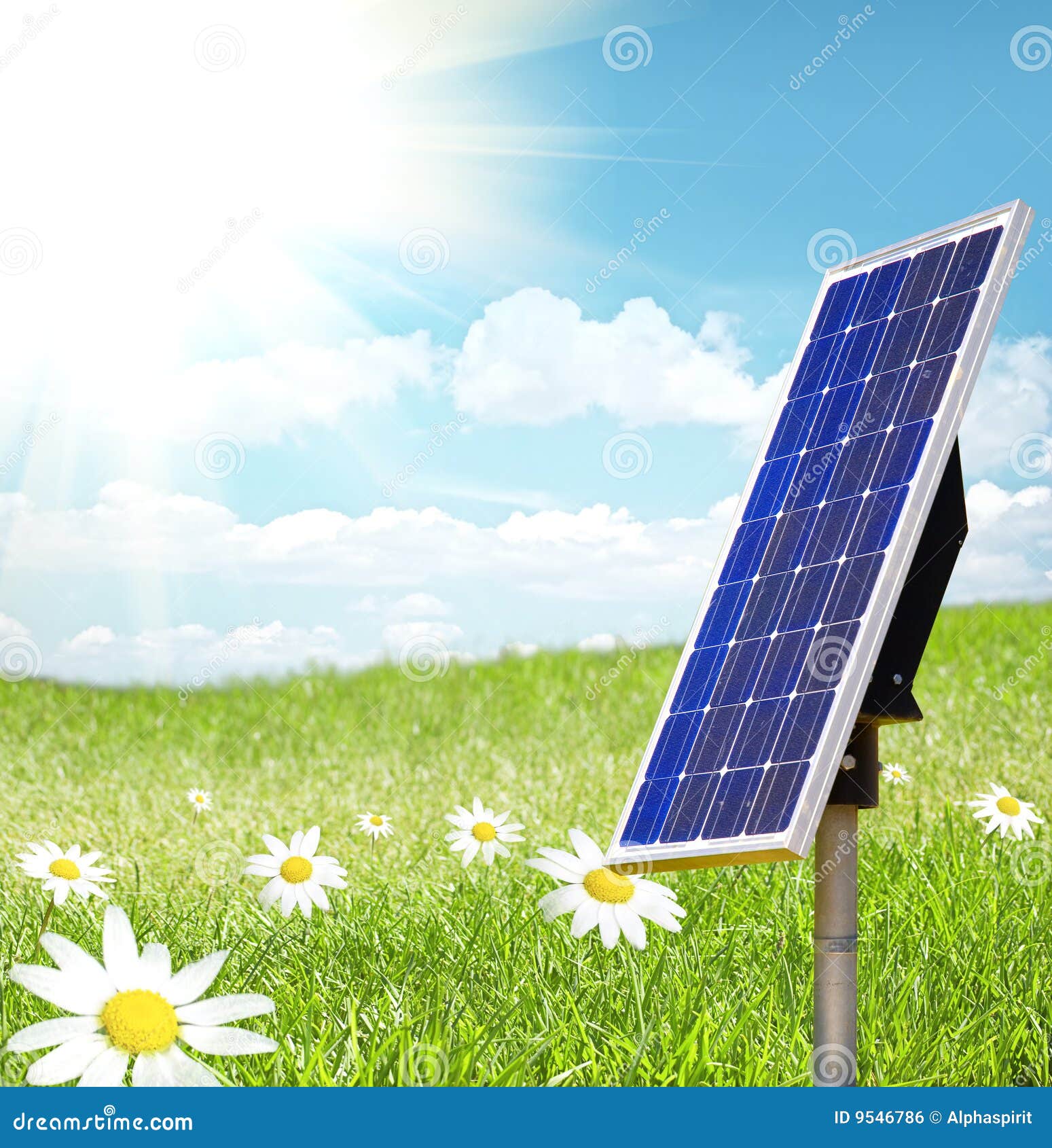 Solar cell and sunray stock photo. Image of energy, cell - 9546786