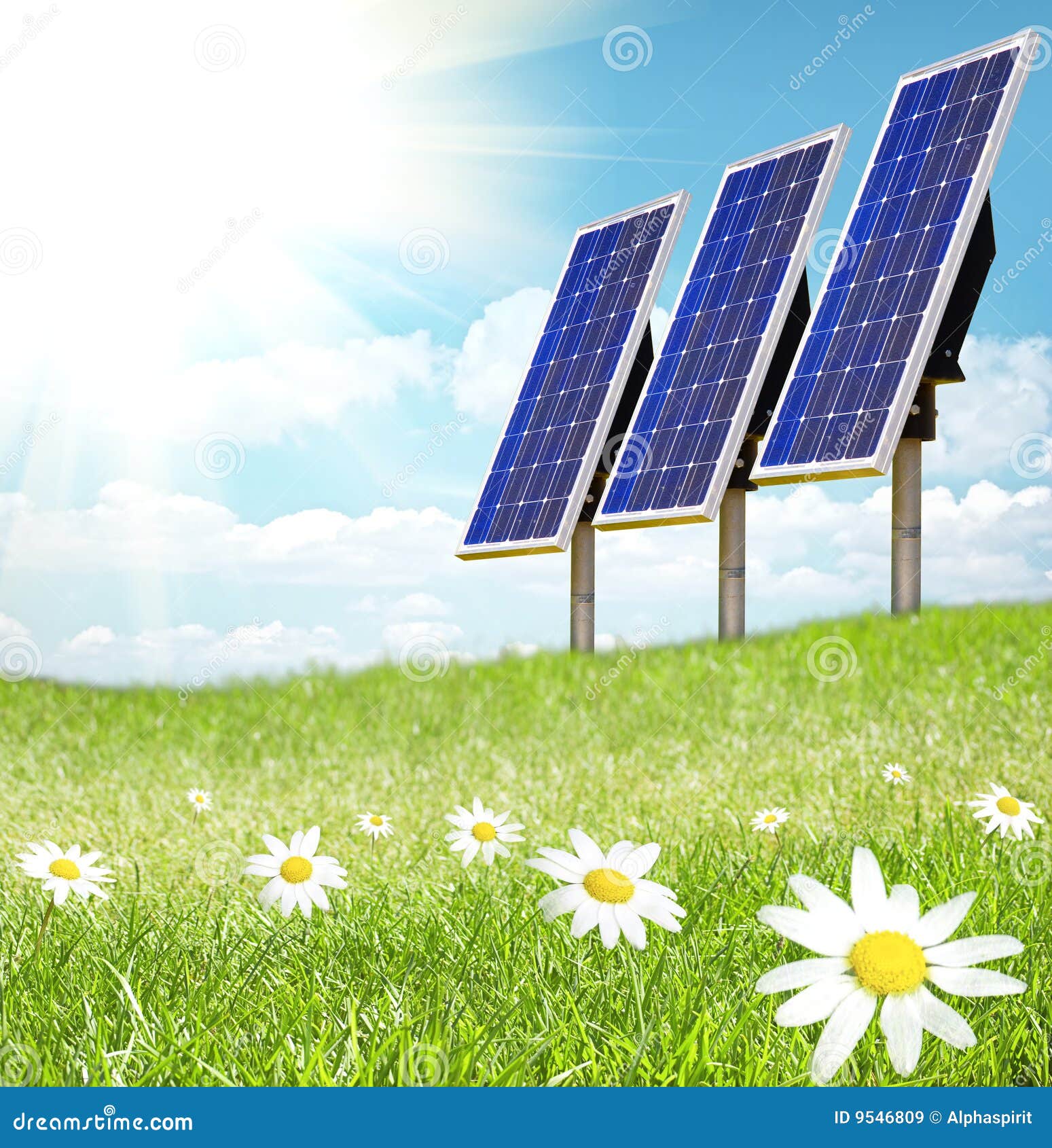 Solar cell and sunray stock image. Image of energy, heater - 9546809