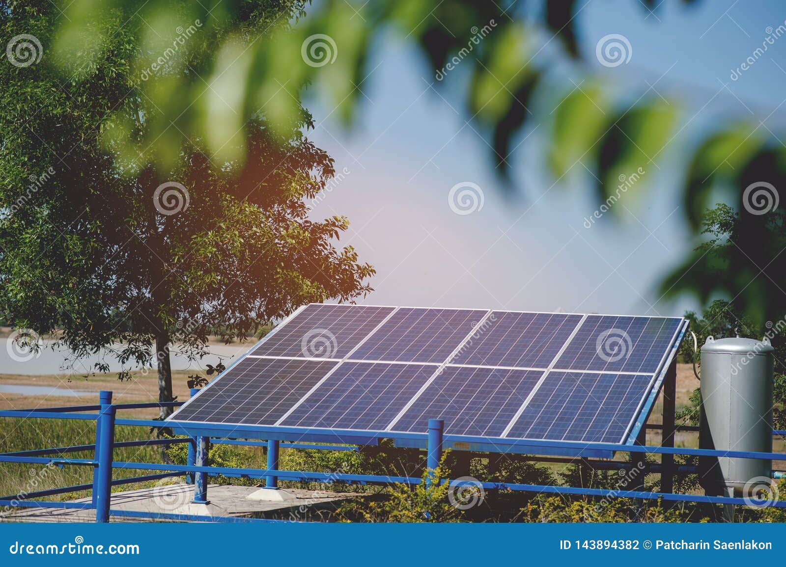 Convert Solar Energy from the Sun into Energy. Solar Cell Concept with ...