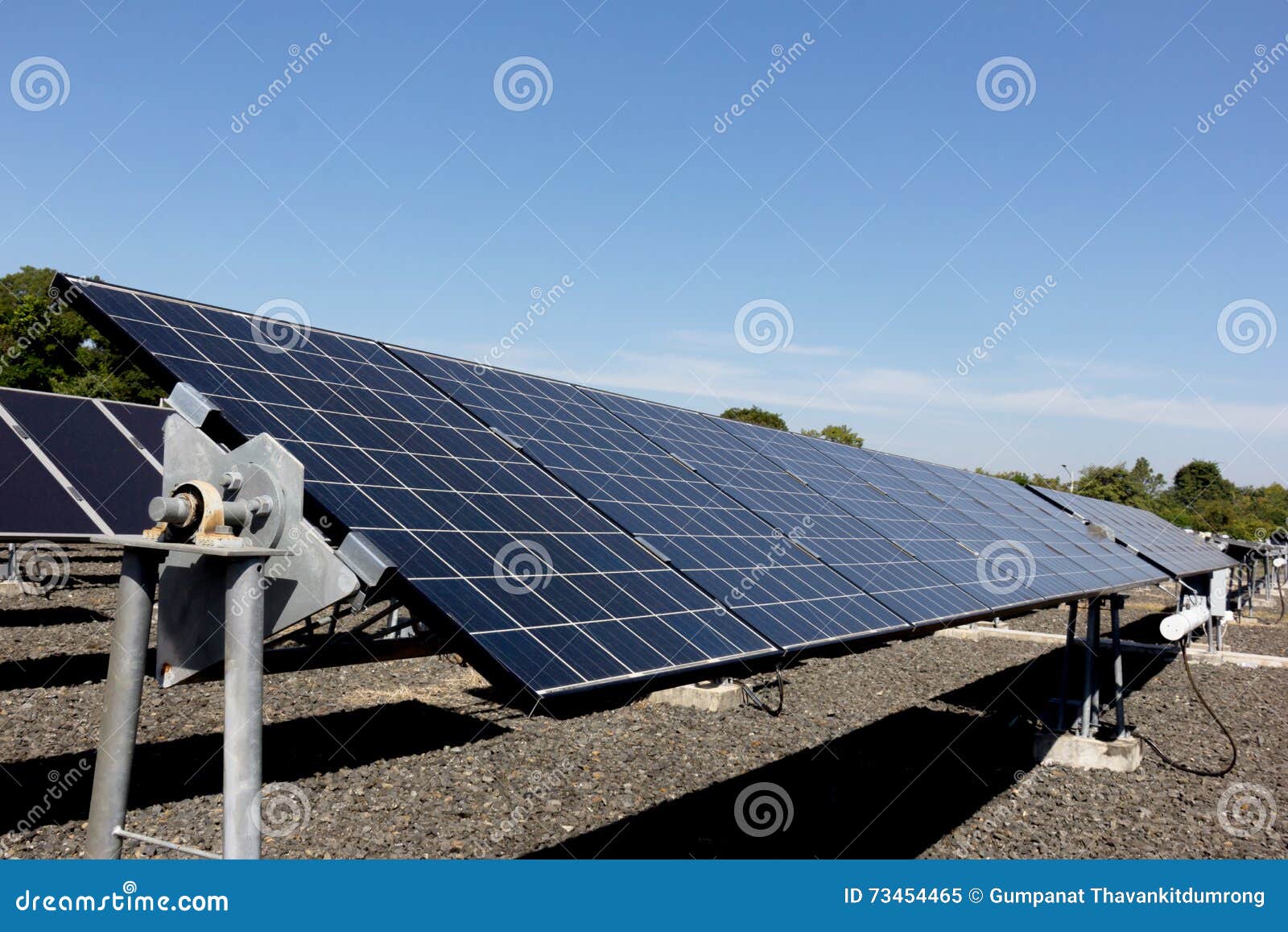 Solar Cells, Power Plant Using Renewable Solar Energy. Stock Image ...
