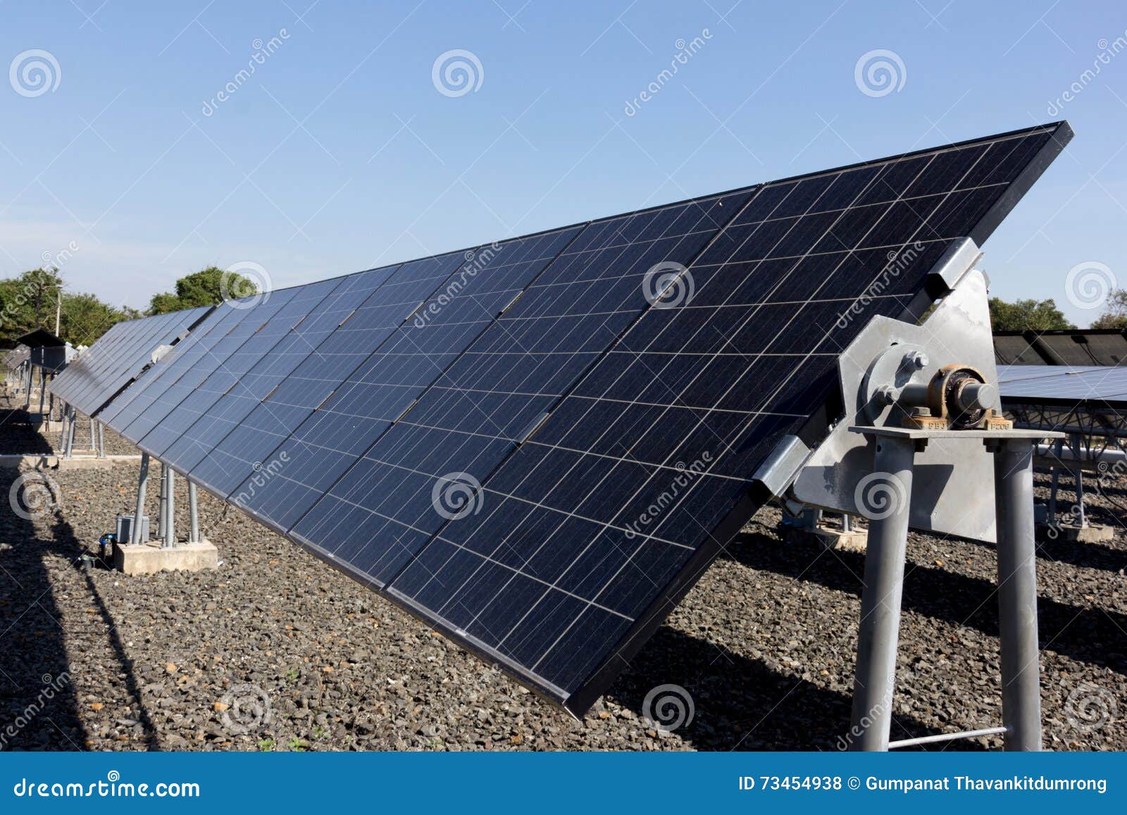 Solar Cells, Power Plant Using Renewable Solar Energy. Stock Photo ...