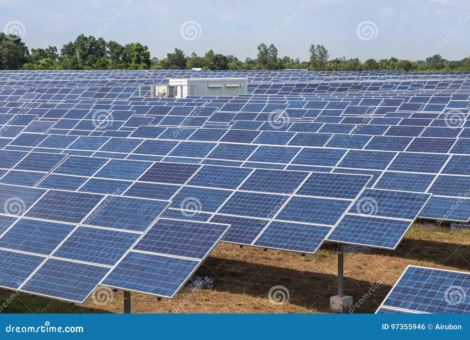 Solar Cells in Power Station Stock Photo - Image of ecological, green ...