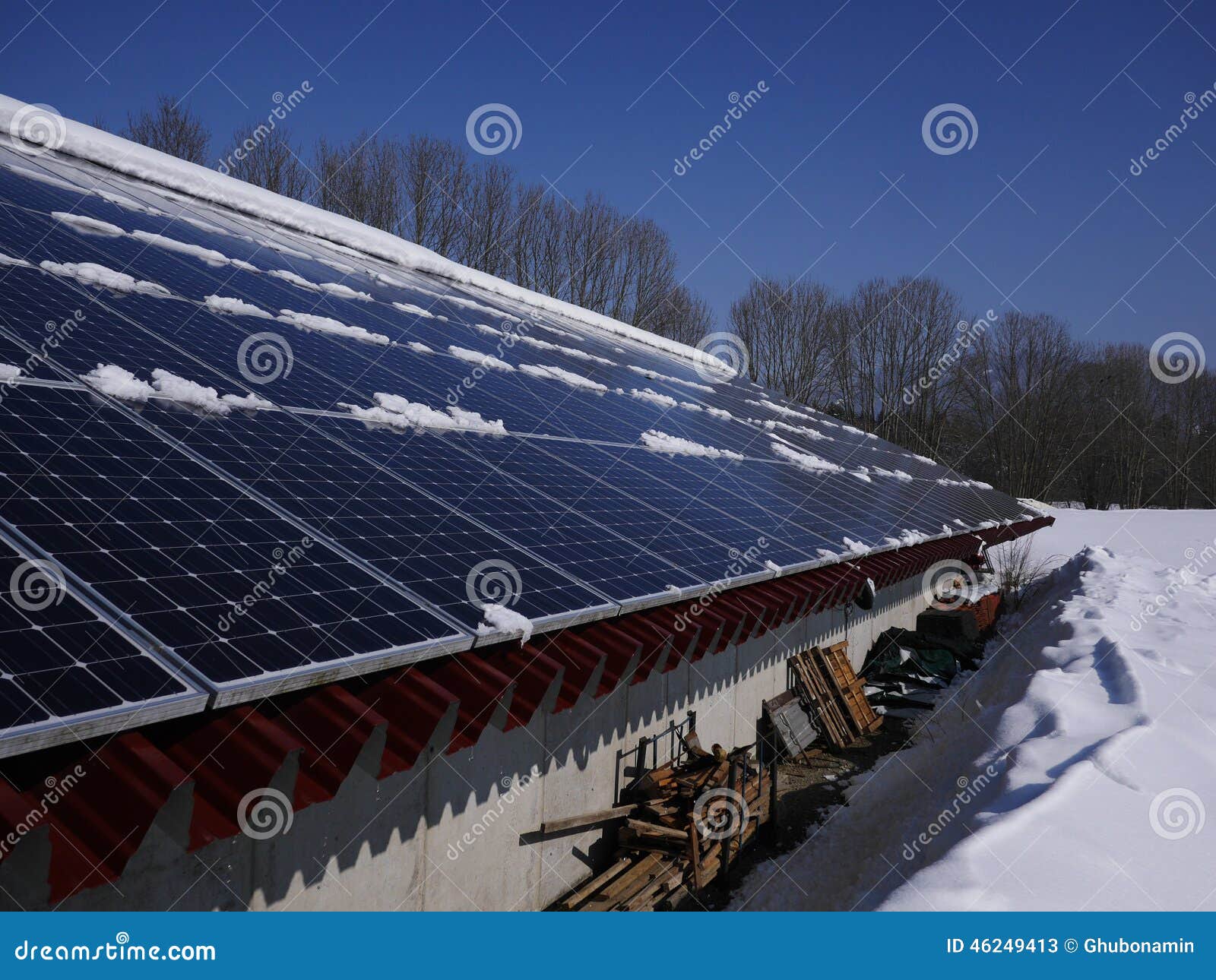 Solar cells roof stock image. Image of electrical, heated - 46249413
