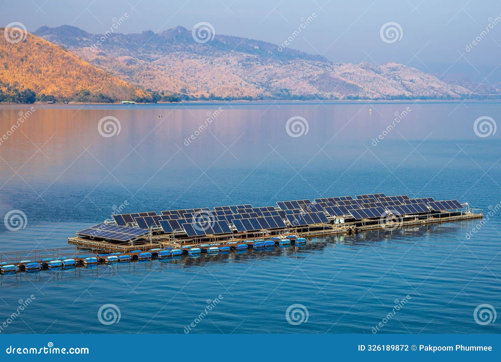 Solar Cells in Water Floating in a Large Water Storage Dam Provide a ...