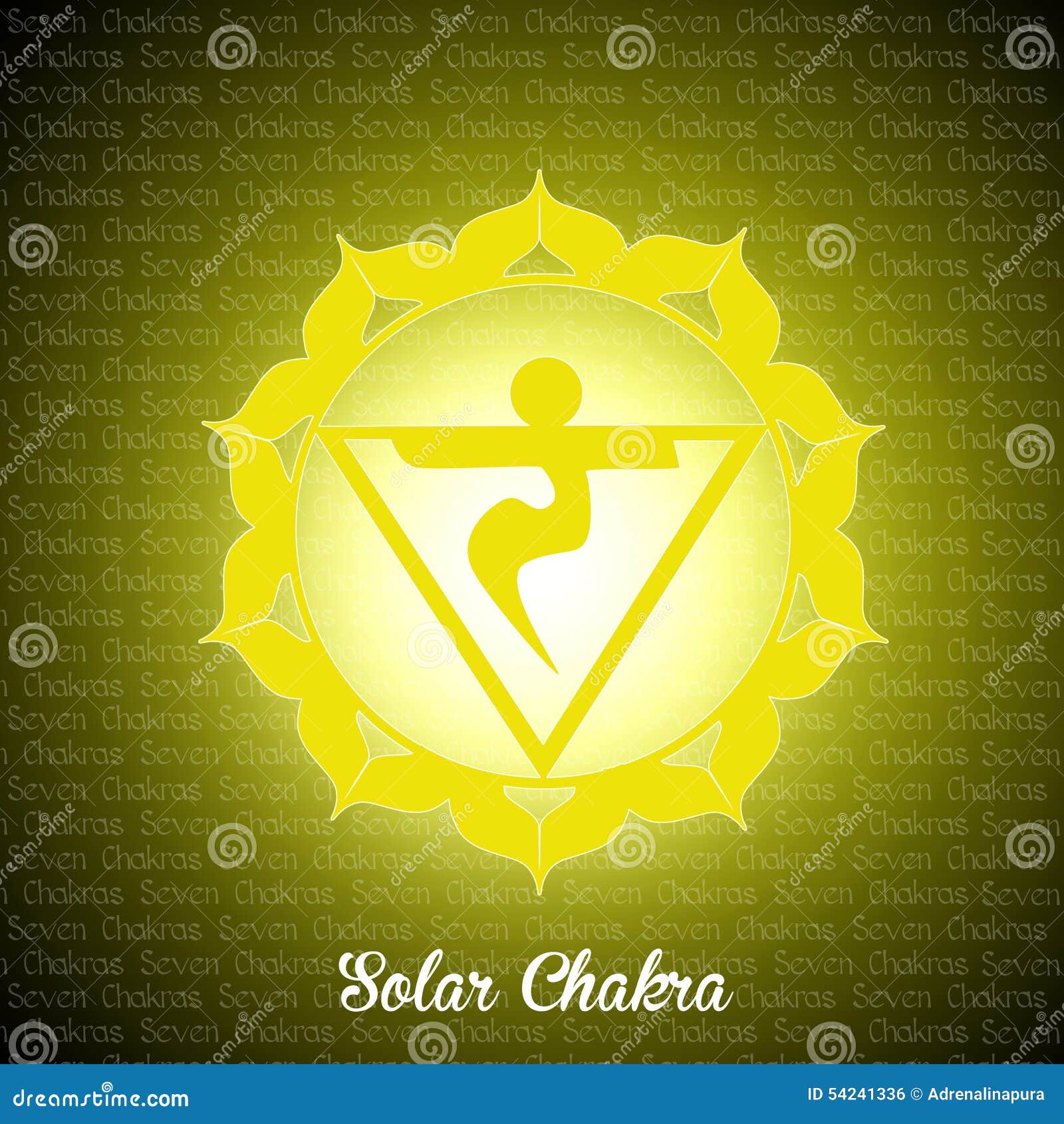 Solar Chakra stock illustration. Illustration of solar - 54241336