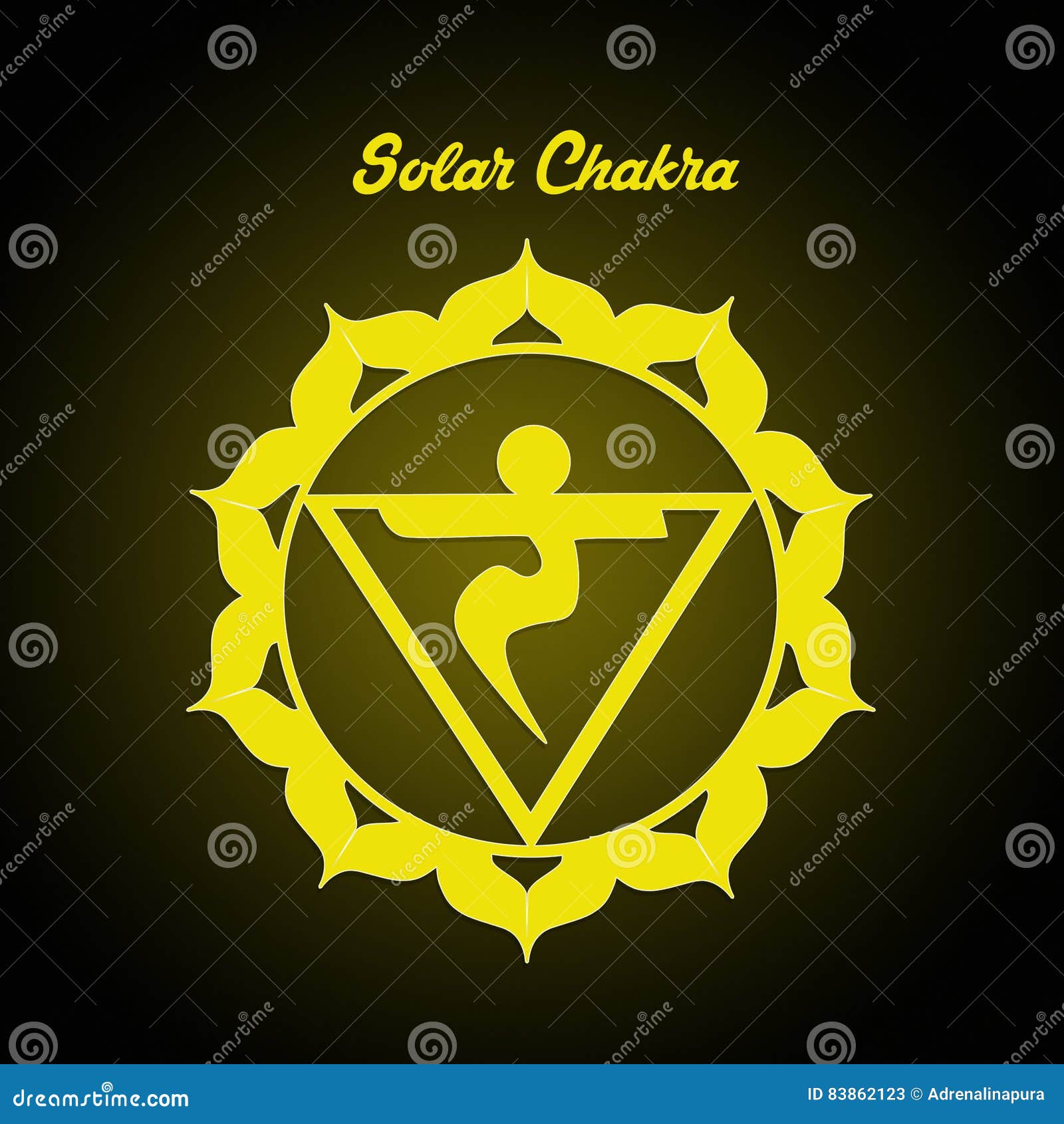 Solar Chakra stock illustration. Illustration of therapy - 83862123