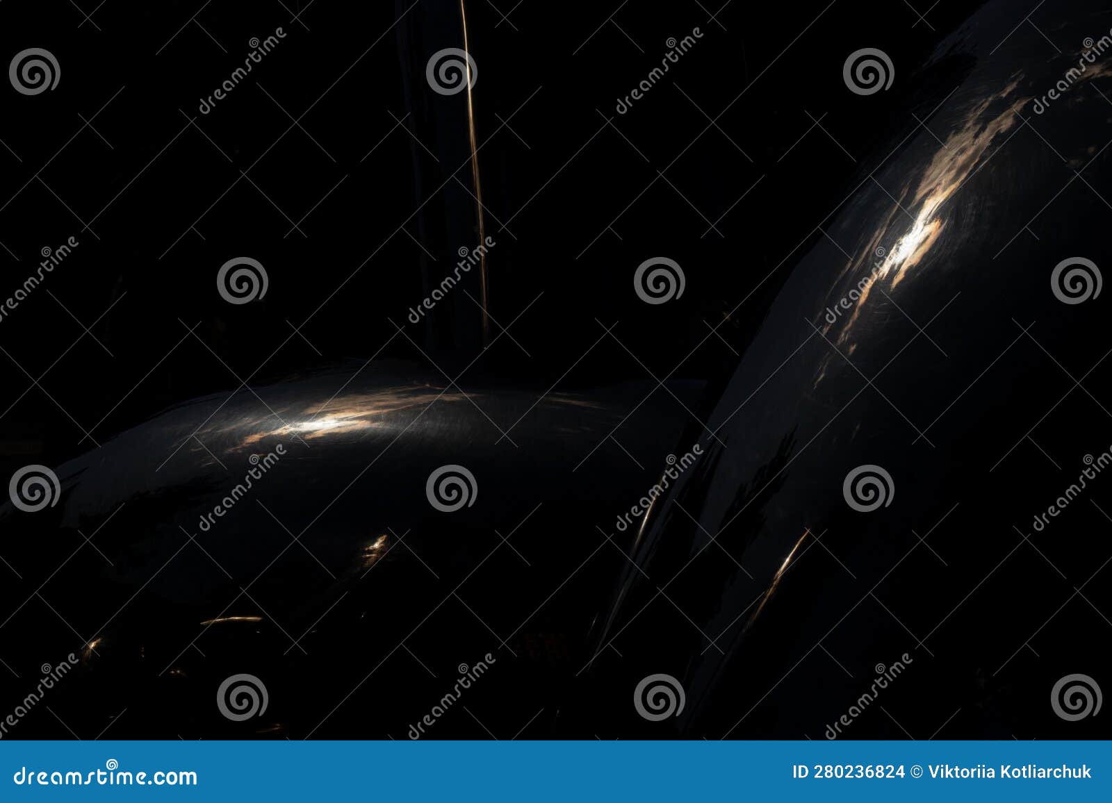 Solar Chaotic Glare on a Black Background in Mirror Reflection, Rays of ...