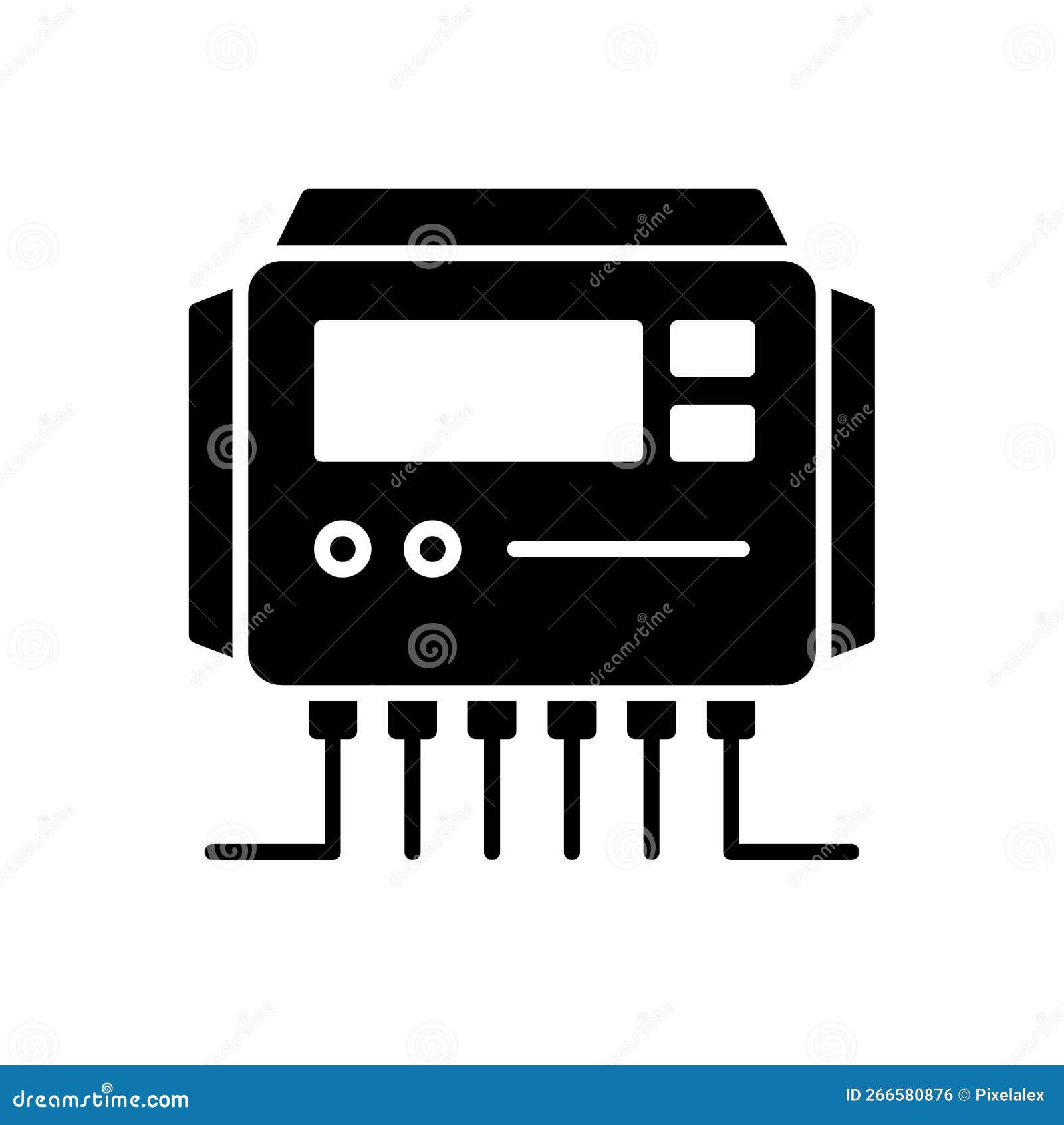 Solar Charge Controller Black Icon Stock Vector - Illustration of panel ...