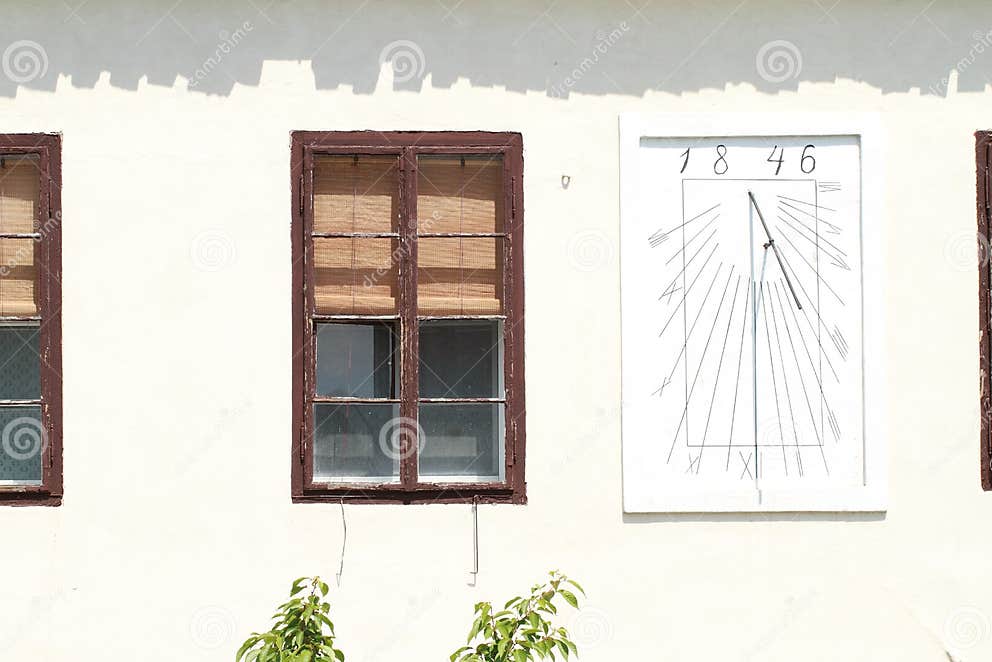 Solar clock stock photo. Image of clocks, window, shaddowed - 25416524