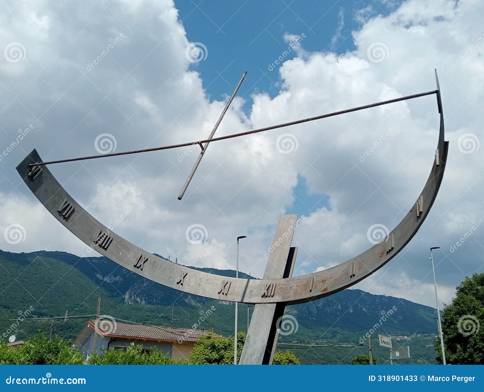 Solar clock stock image. Image of botticino, dial, watch - 318901433