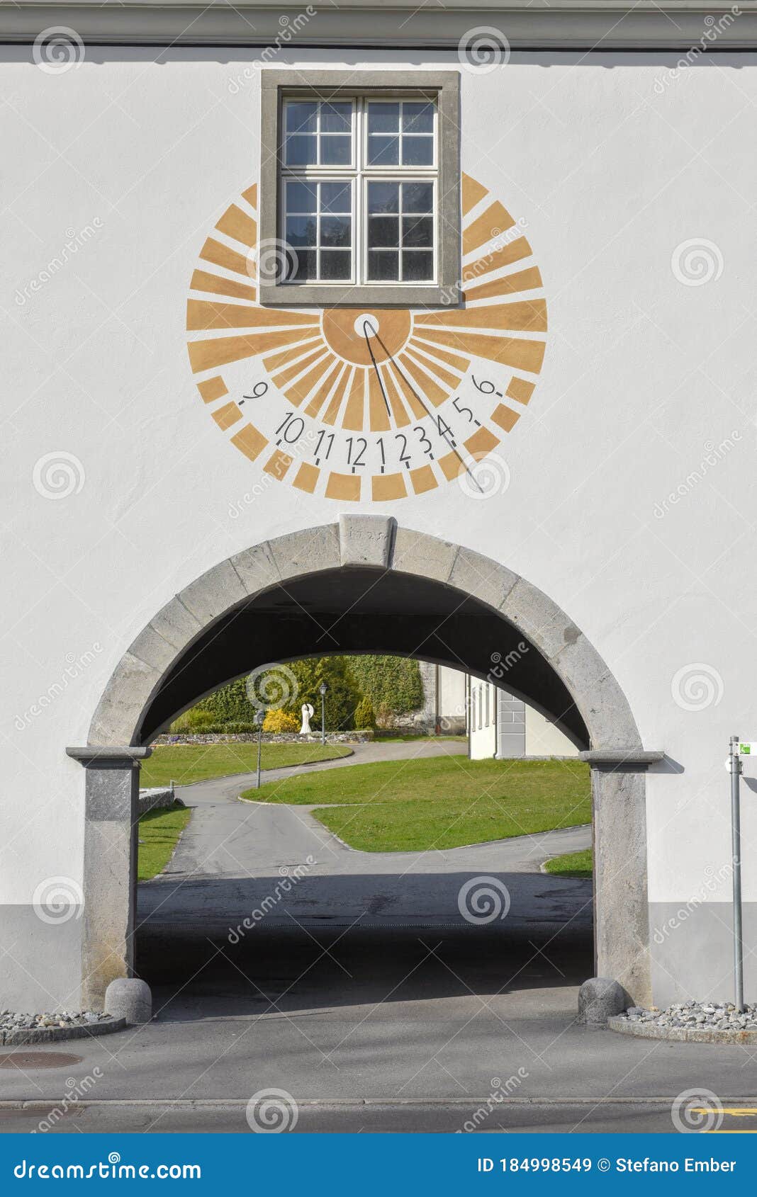 Solar Clock of the Monastery at Engelberg on the Swiss Alps Stock Image ...