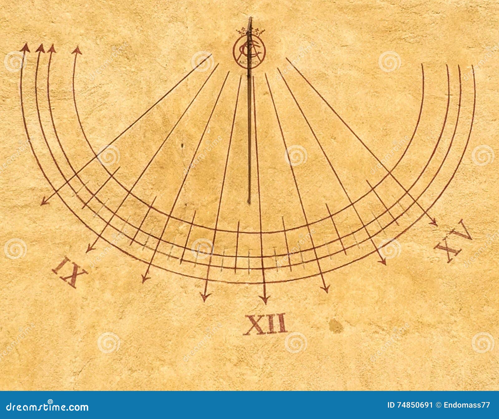 Solar clock stock image. Image of time, sign, antique - 74850691