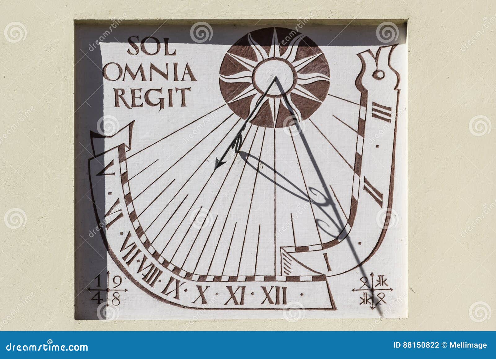 Solar Clock stock photo. Image of clock, sunlight, stone - 88150822