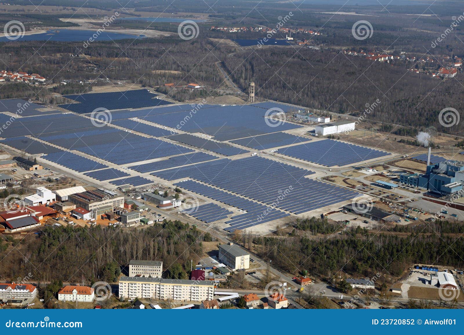 Solar collector field stock photo. Image of photograph - 23720852