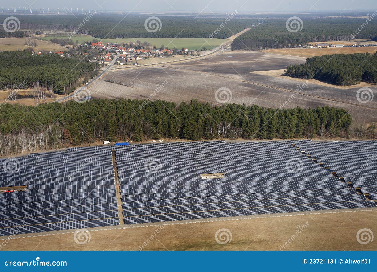 Solar collector field stock image. Image of construction - 23721131