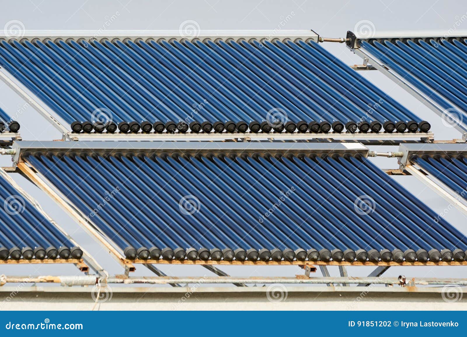 Solar Collector. Green Technology. Vacuum Solar Collectors Solar Stock ...