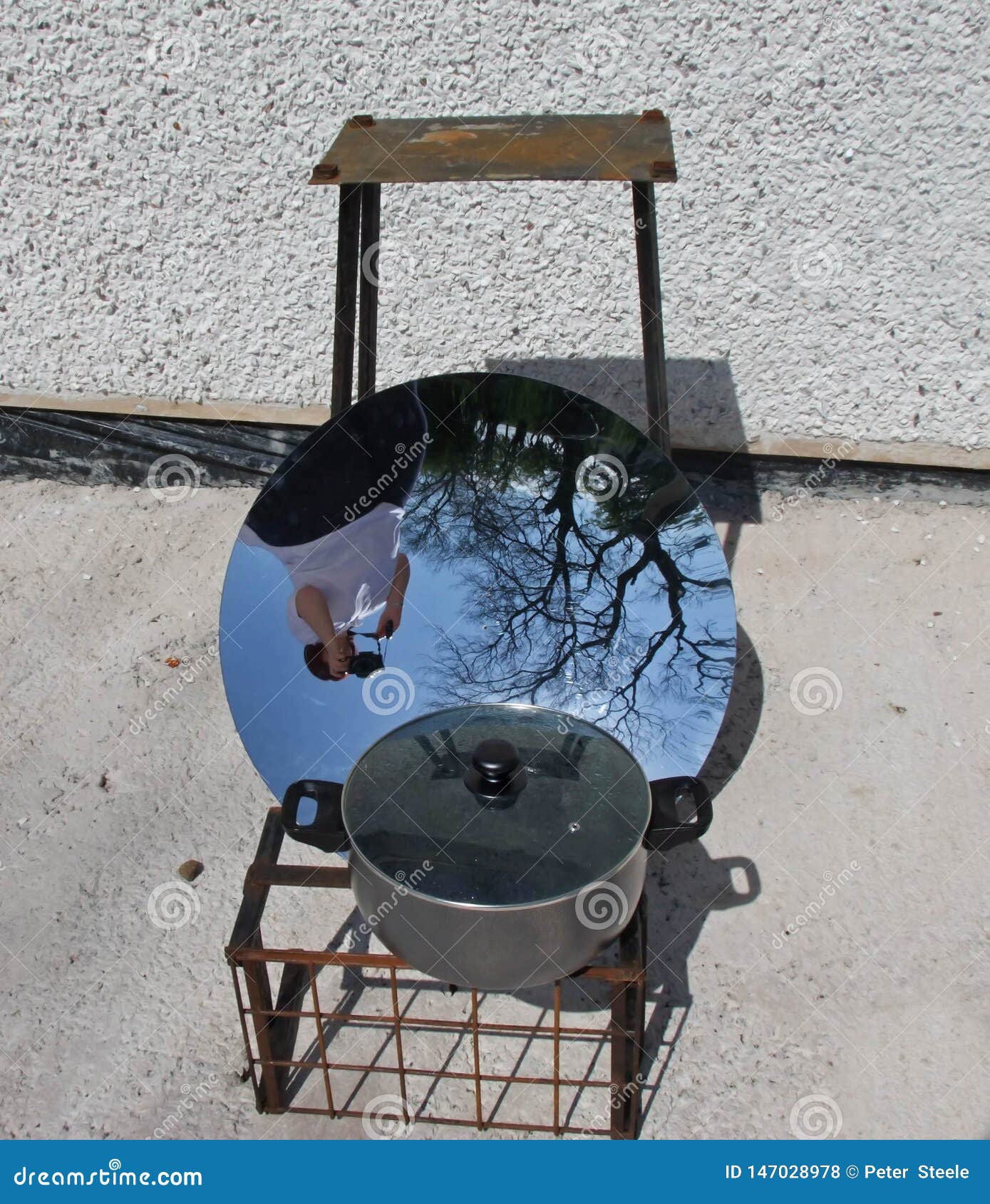 Solar Cooking Converted Satellite Dish Parabolic Mirror Dish on a Stand ...