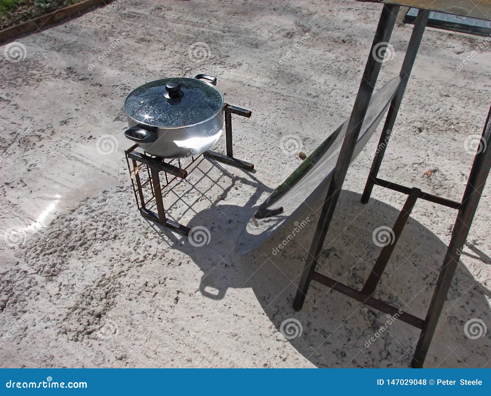 Solar Cooking Converted Satellite Dish Parabolic Mirror Dish on a Stand ...