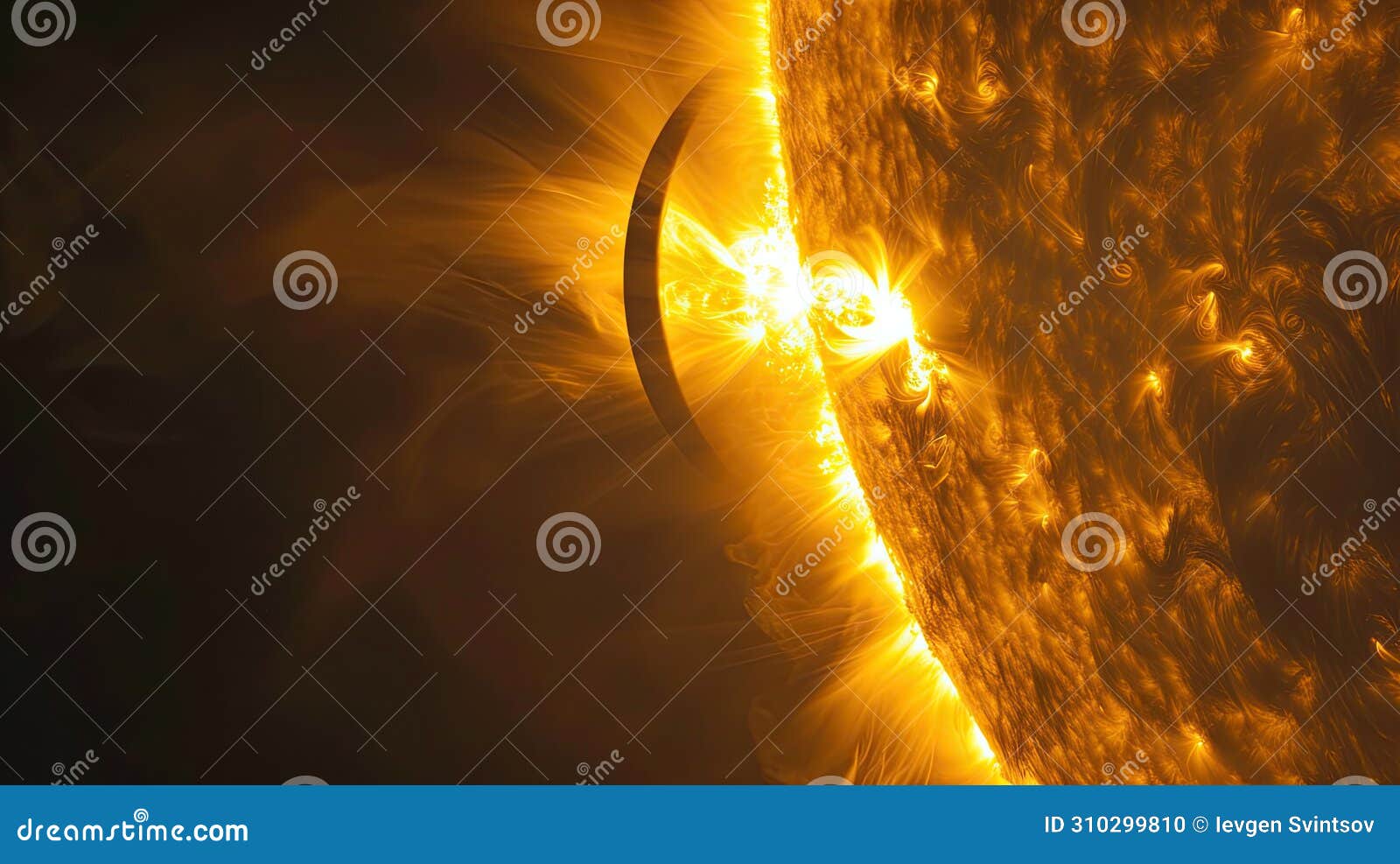 Solar Corona Coronal Ejection Space Black Hole. Generated AI Stock ...