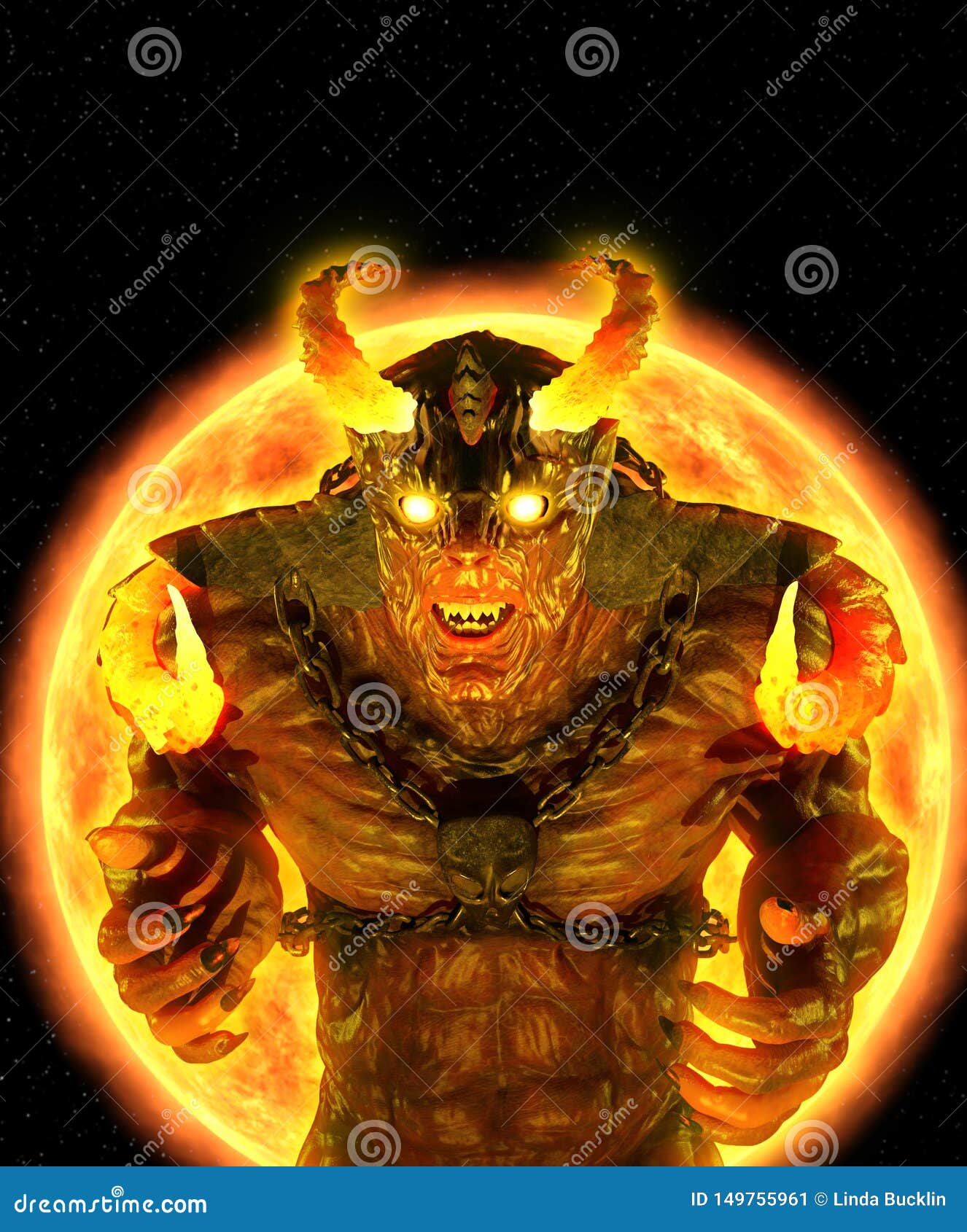 Solar Demon stock illustration. Illustration of scifi - 149755961