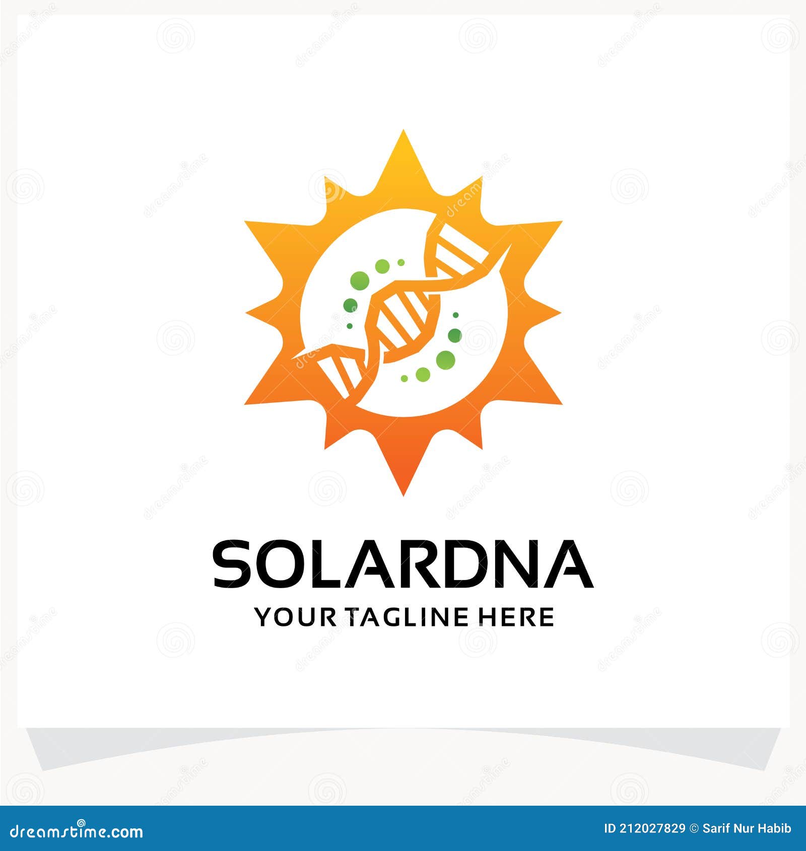 Solar DNA Logo Design Template Inspiration Stock Vector - Illustration ...