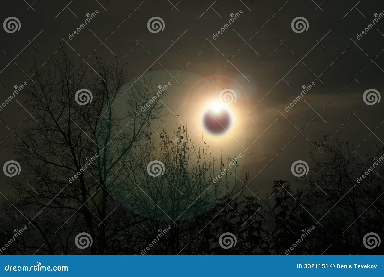 Solar eclipse stock image. Image of full, dramatic, discovery - 3321151