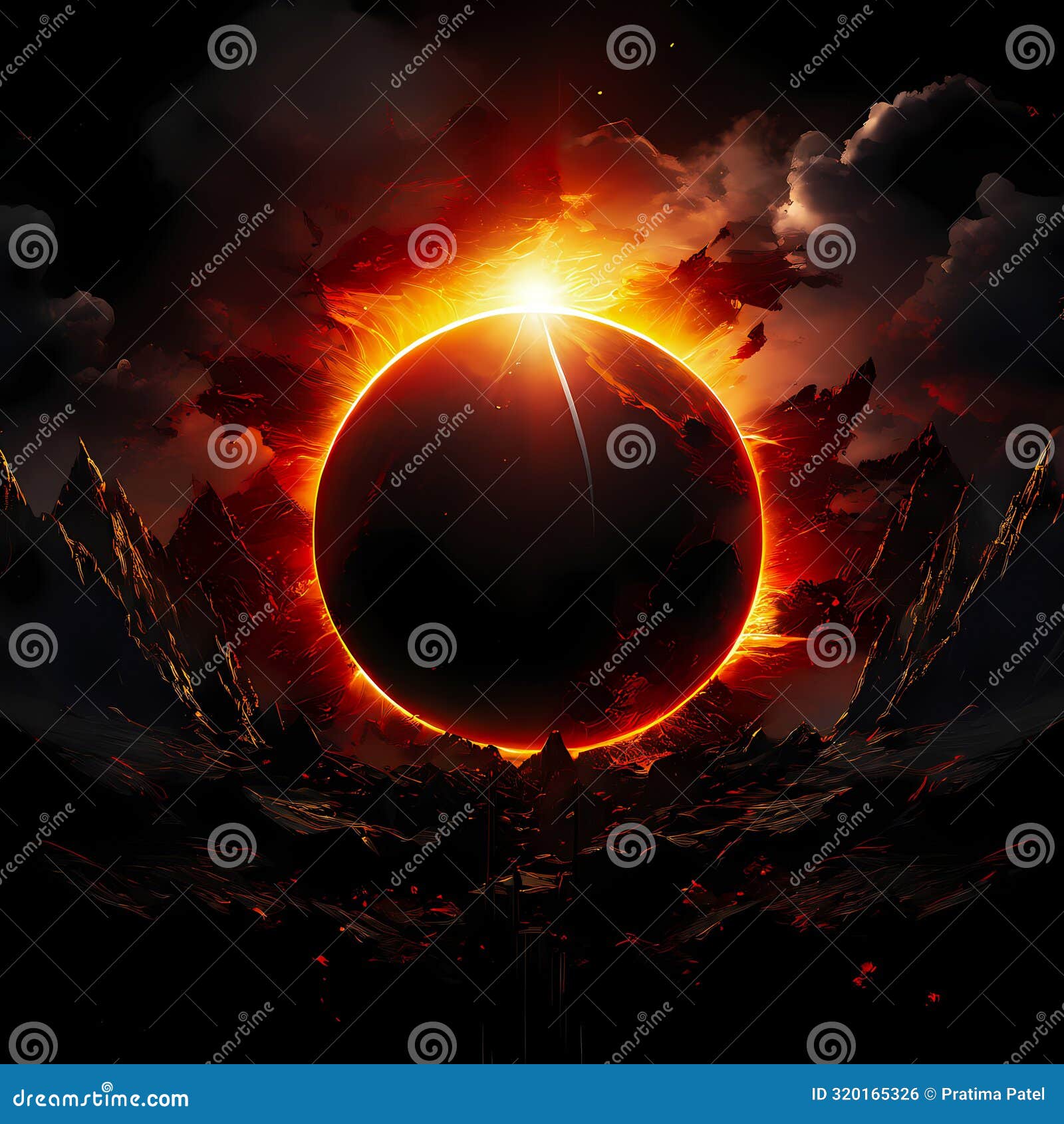 Solar Eclipse Abstract Nature Background, Perfect Composition, Sharp ...