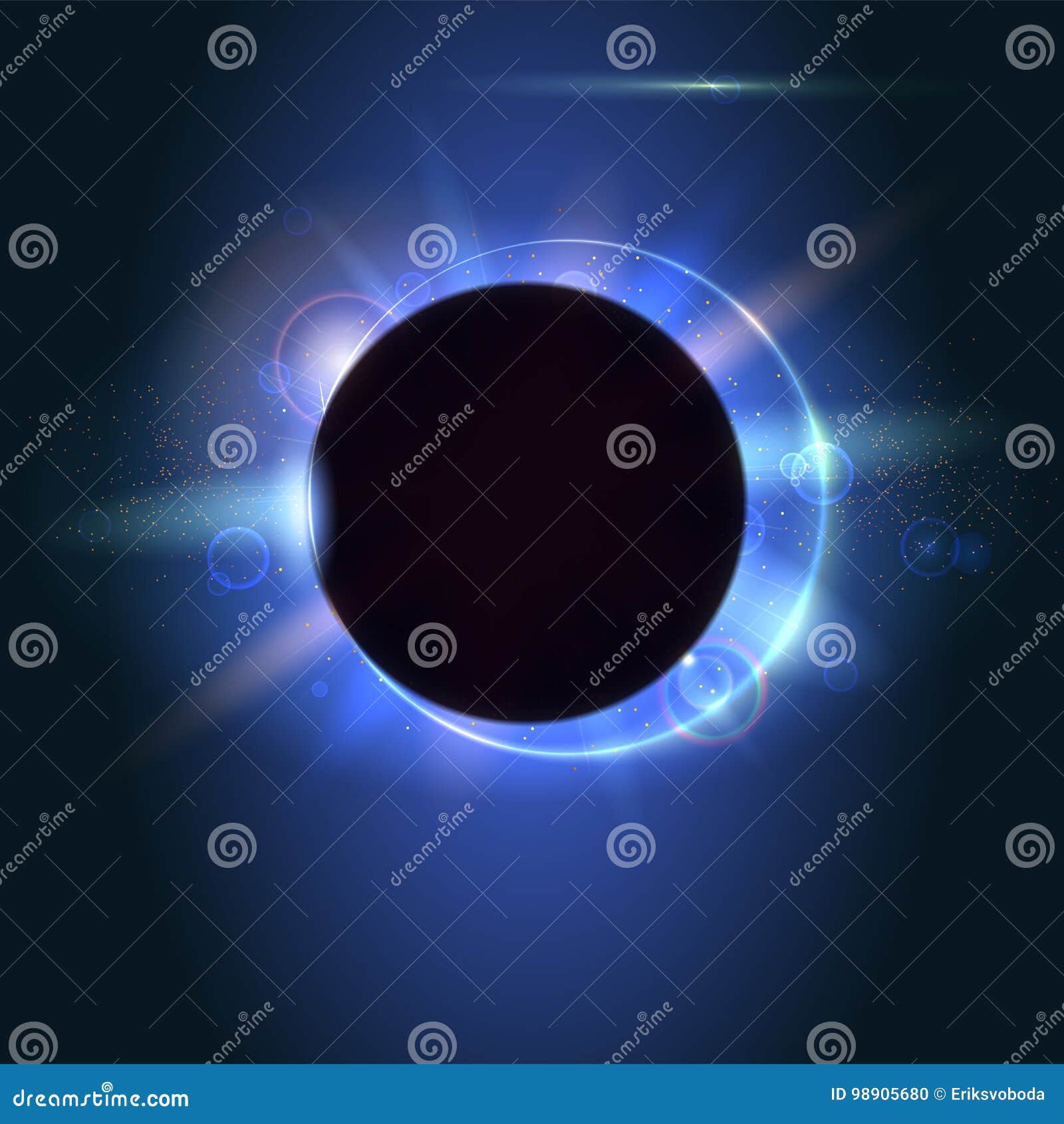 Solar Eclipse, Astronomical Phenomenon - Full Sun Eclipse. Blurred ...