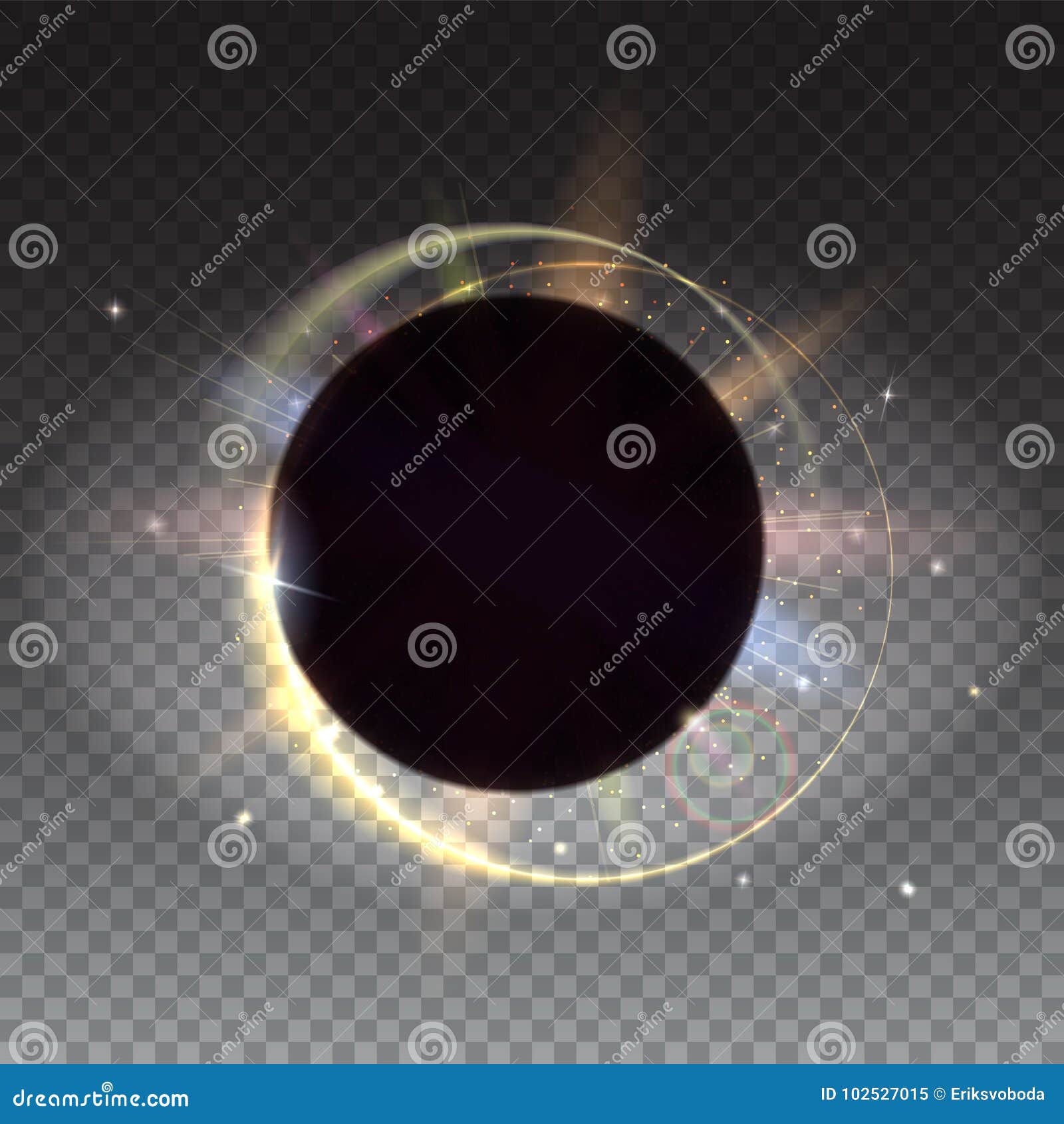 Solar Eclipse, Astronomical Phenomenon - Full Sun Eclipse. Circular ...