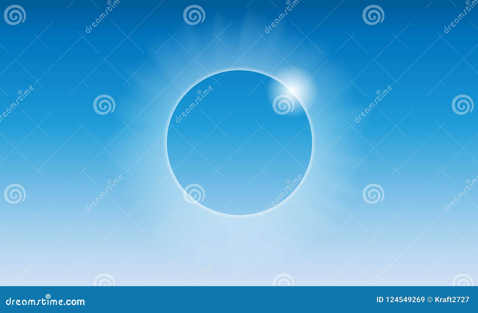 A Solar Eclipse in a Blue Sky Stock Vector - Illustration of background ...