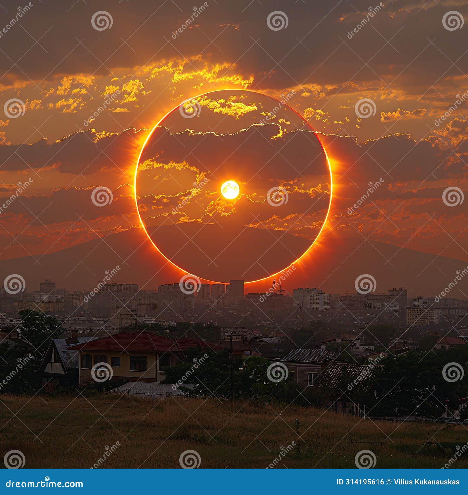 Solar Eclipse Brilliance: Celestial Shadows and Light Stock ...