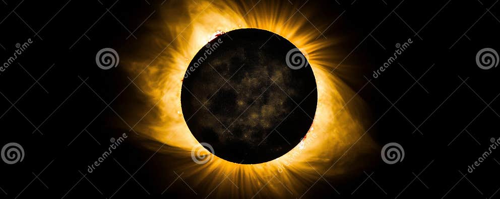 Solar Eclipse with Captivating Corona in Outer Space, Cosmic Phenomenon ...