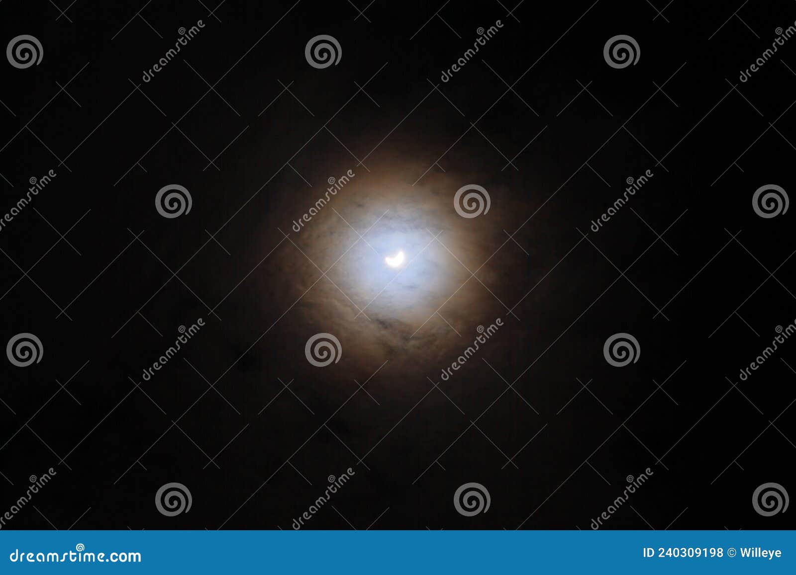 The Solar Eclipse of 2017 Captured from the Desert Stock Photo - Image ...